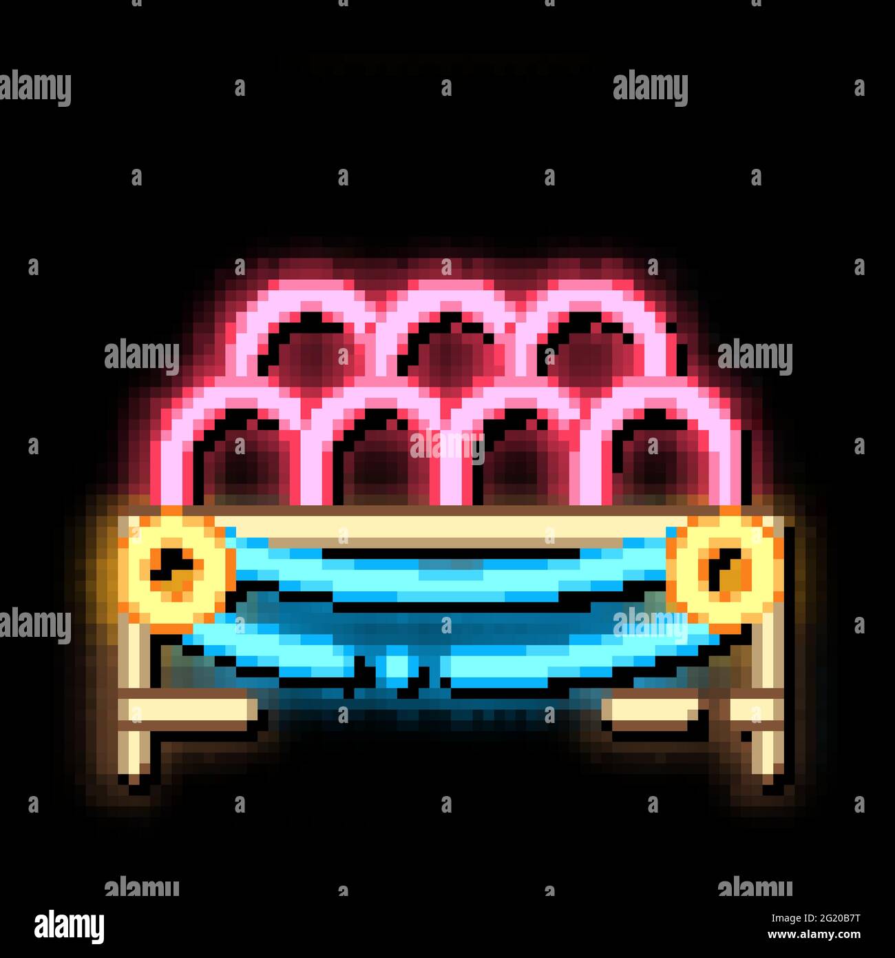 Lodge Spectators Neon Glow Icon Illustration Stock Vector Image And Art