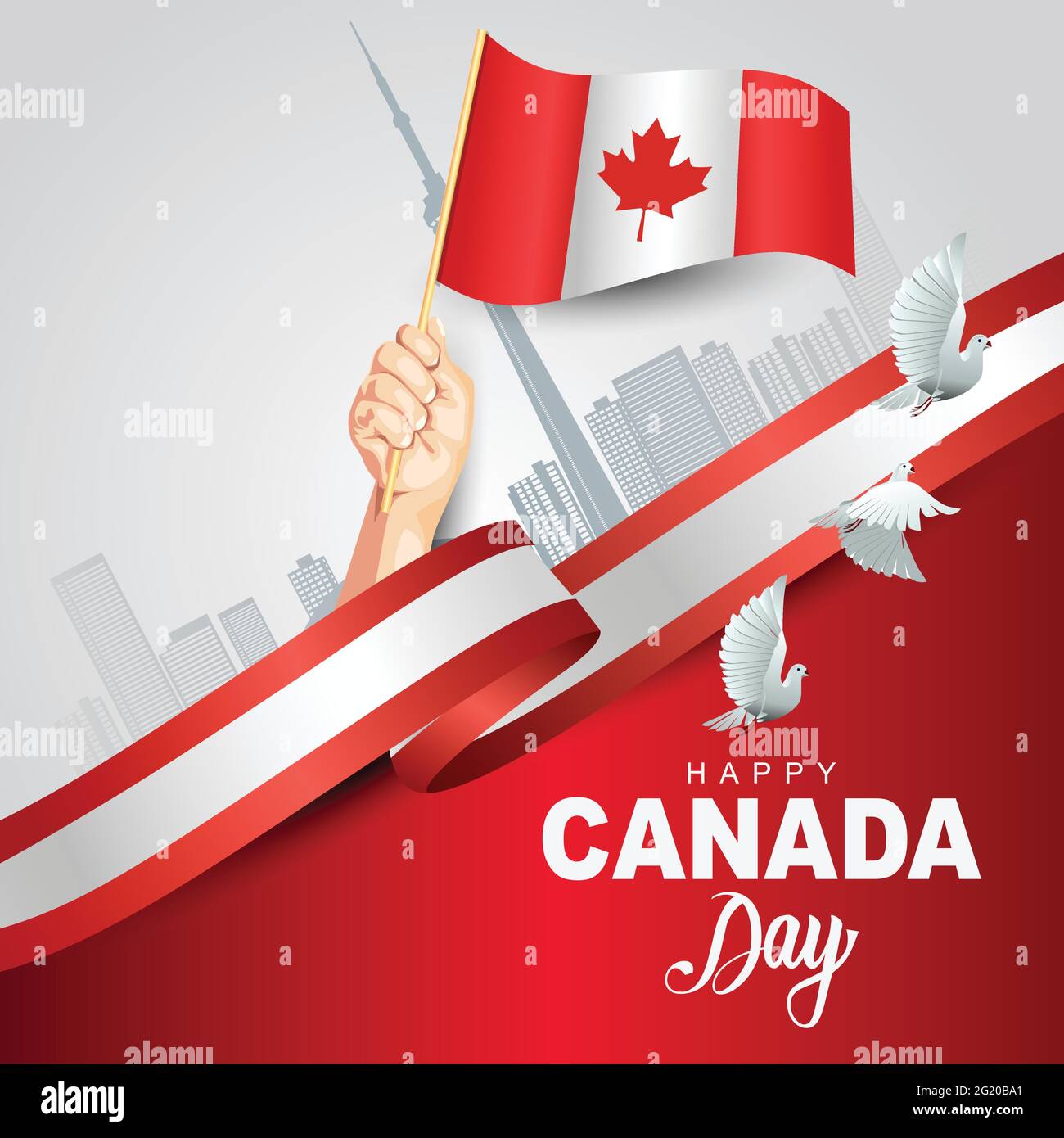 Canada flag vector Stock Vector Images - Alamy
