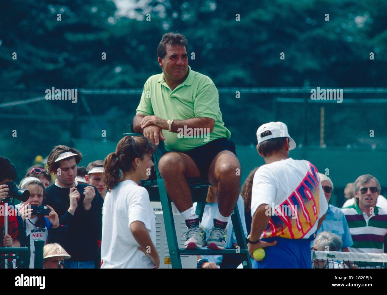 American tennis player Jennifer Capriati, Stefano Capriati, and Marty ...