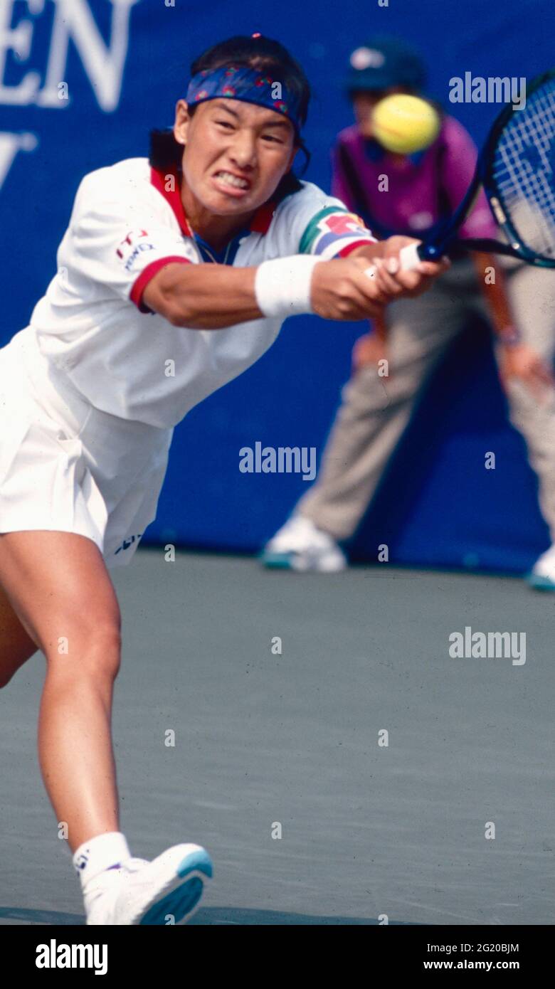 Japanese tennis player Kimiko Date, US Open 1993 Stock Photo - Alamy