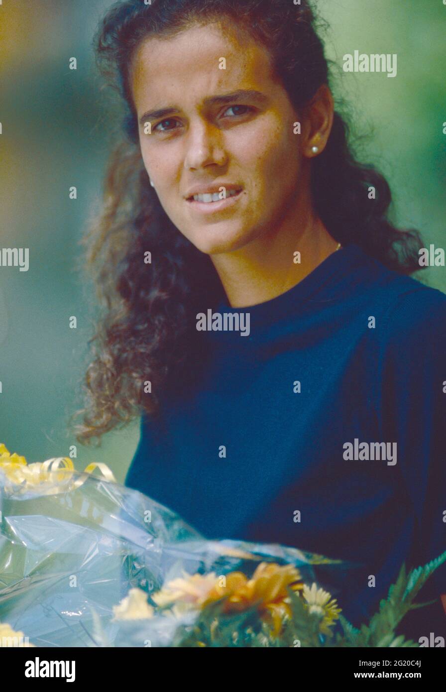 American tennis player Mary Joe Fernandez, Lufthansa Cup, Berlin 1992 ...
