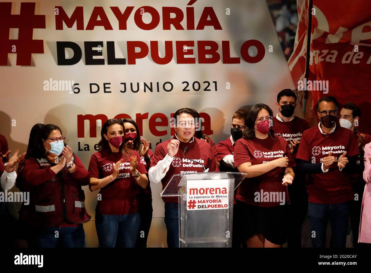 MEXICO CITY, MEXICO JUNE 6: The president of the National Regeneration ...