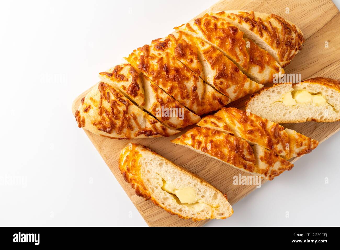 salted pollack roe coated baguette bread Stock Photo - Alamy