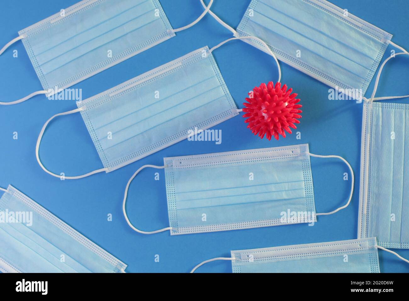 Viral Coronavirus Bacteria And Protective Medical Disposable Masks On A ...