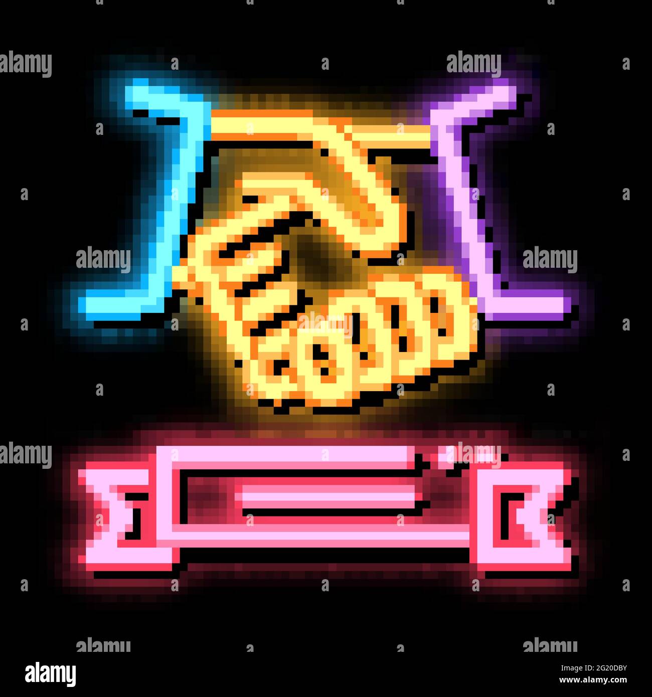 business handshake deal neon glow icon illustration Stock Vector Image ...