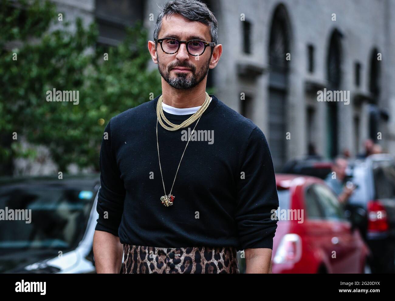 MILAN, Italy- September 22 2019: Simone Marchetti on the street in ...