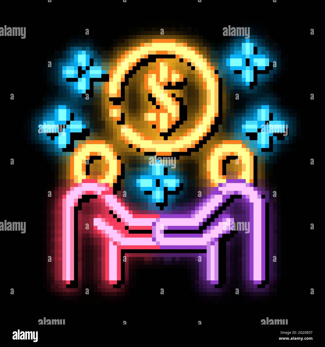 money making deal neon glow icon illustration Stock Vector Image & Art ...
