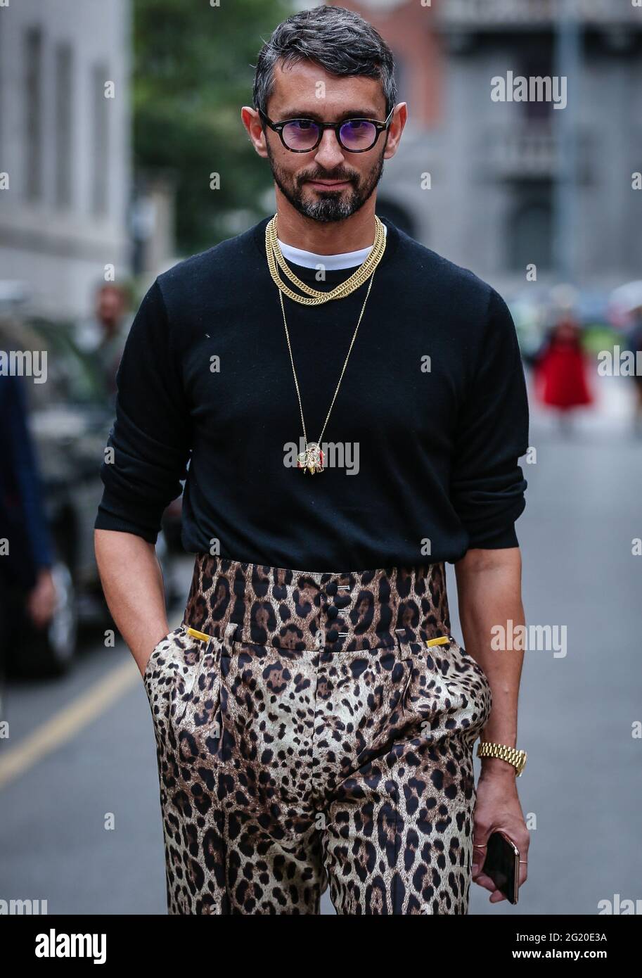 MILAN, Italy- September 22 2019: Simone Marchetti on the street in ...