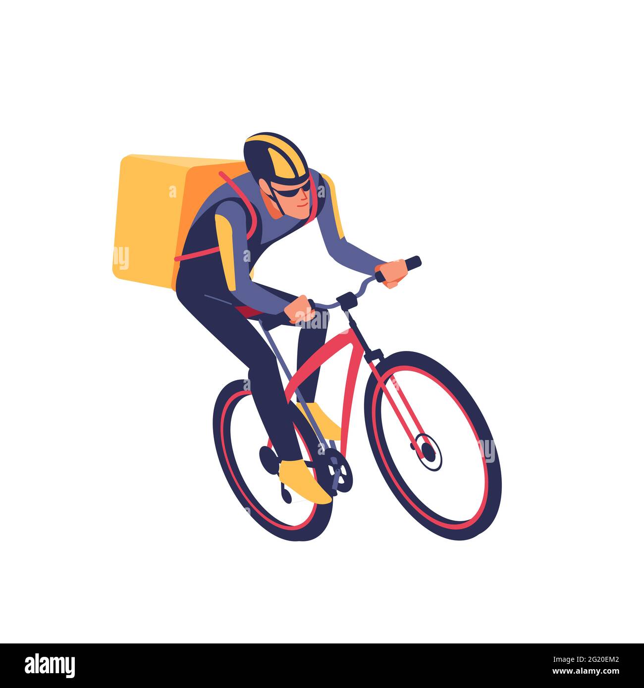 Biker messenger delivery service in Stock Vector Images - Alamy