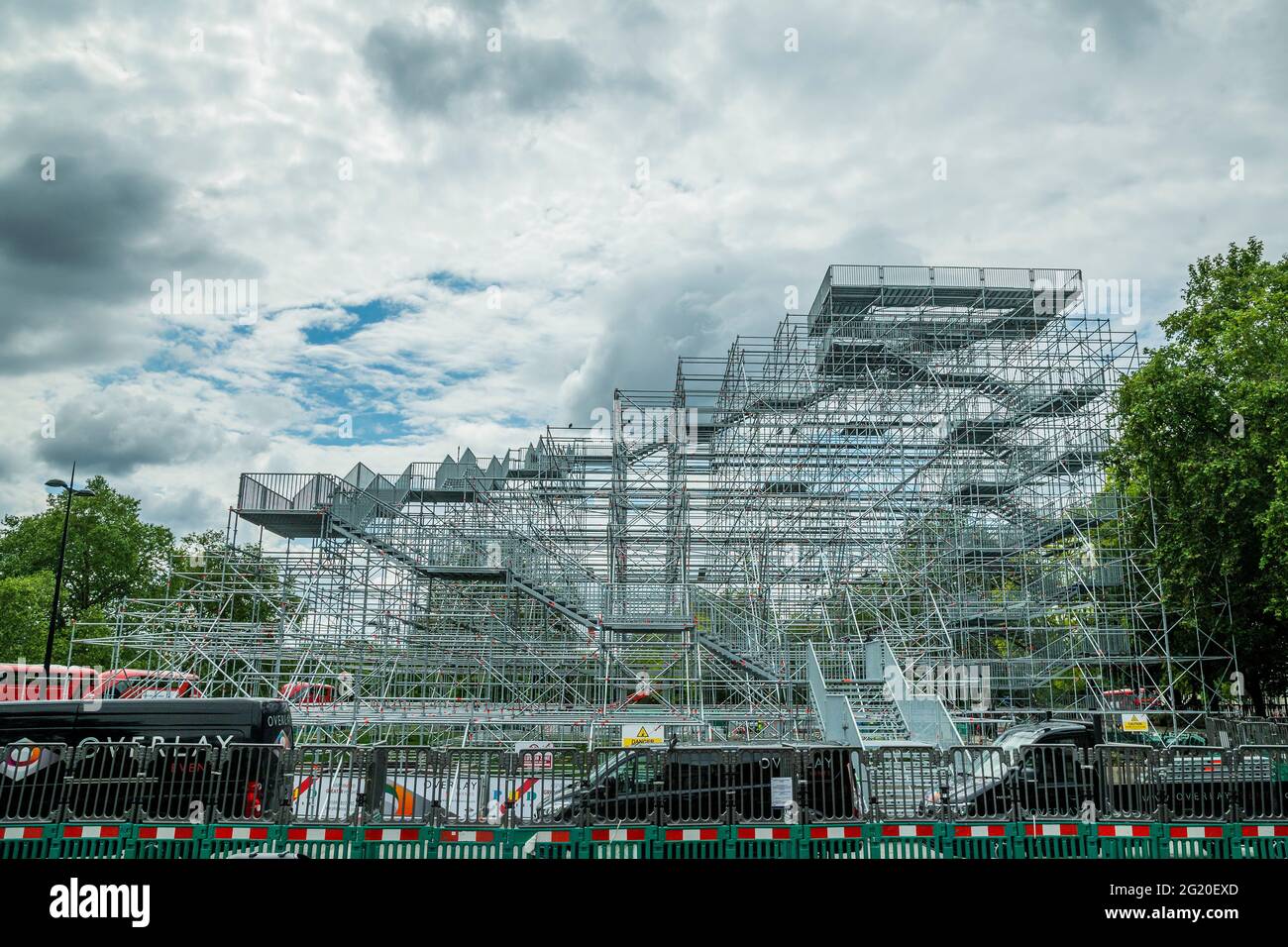 London, UK. 6 Jun 2021. The 'Marble Arch Hill' a 25m-high temporary ...