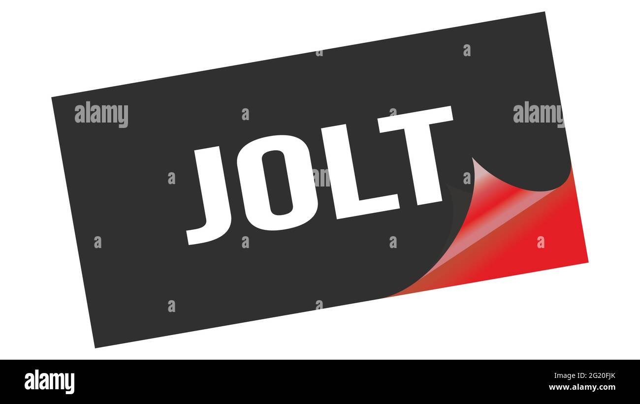 JOLT text written on black red sticker stamp Stock Photo - Alamy