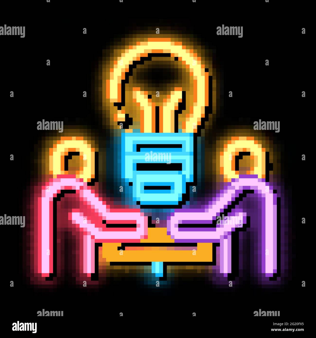 Brain problem solving neon hi-res stock photography and images - Alamy