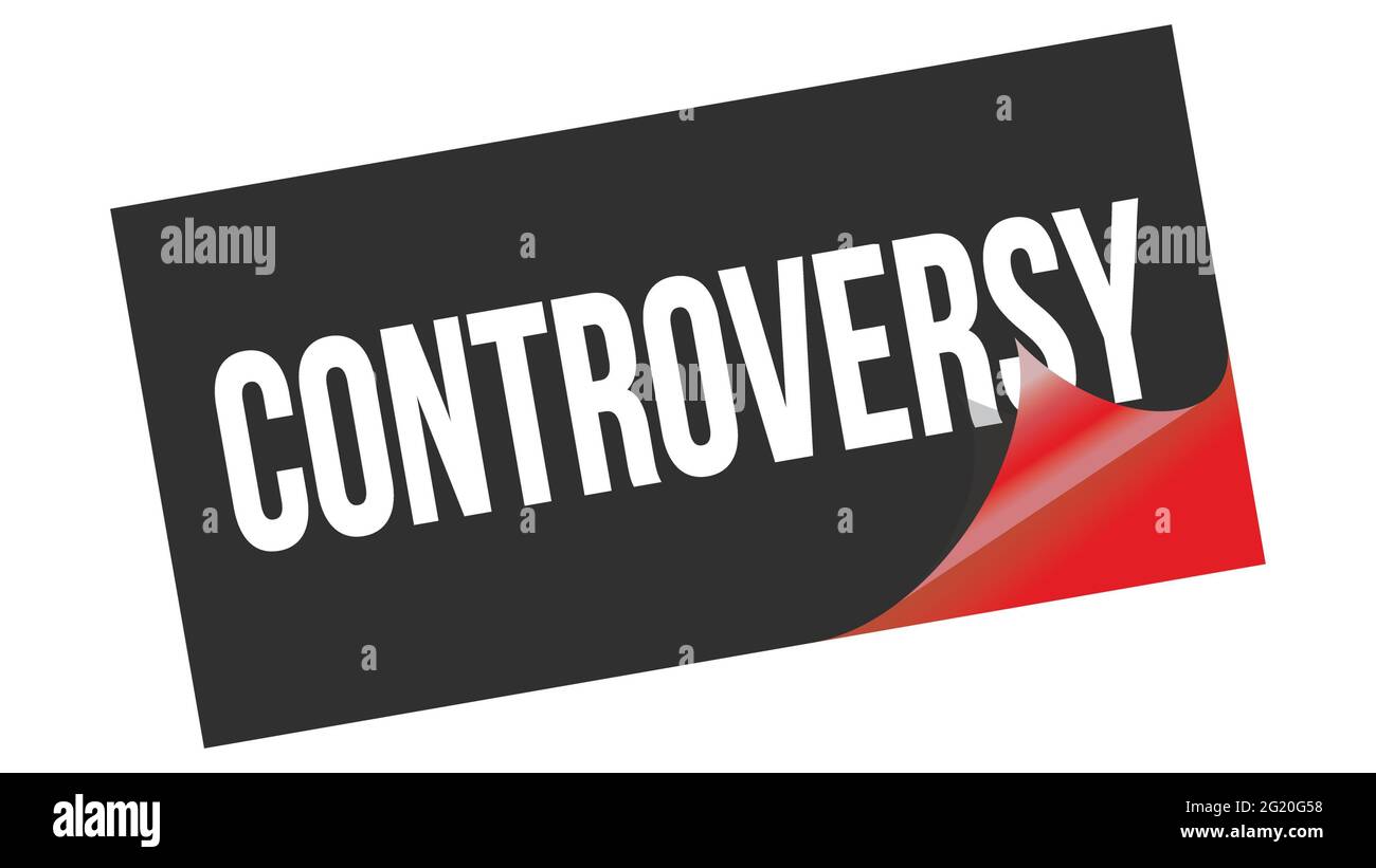 CONTROVERSY text written on black red sticker stamp Stock Photo - Alamy