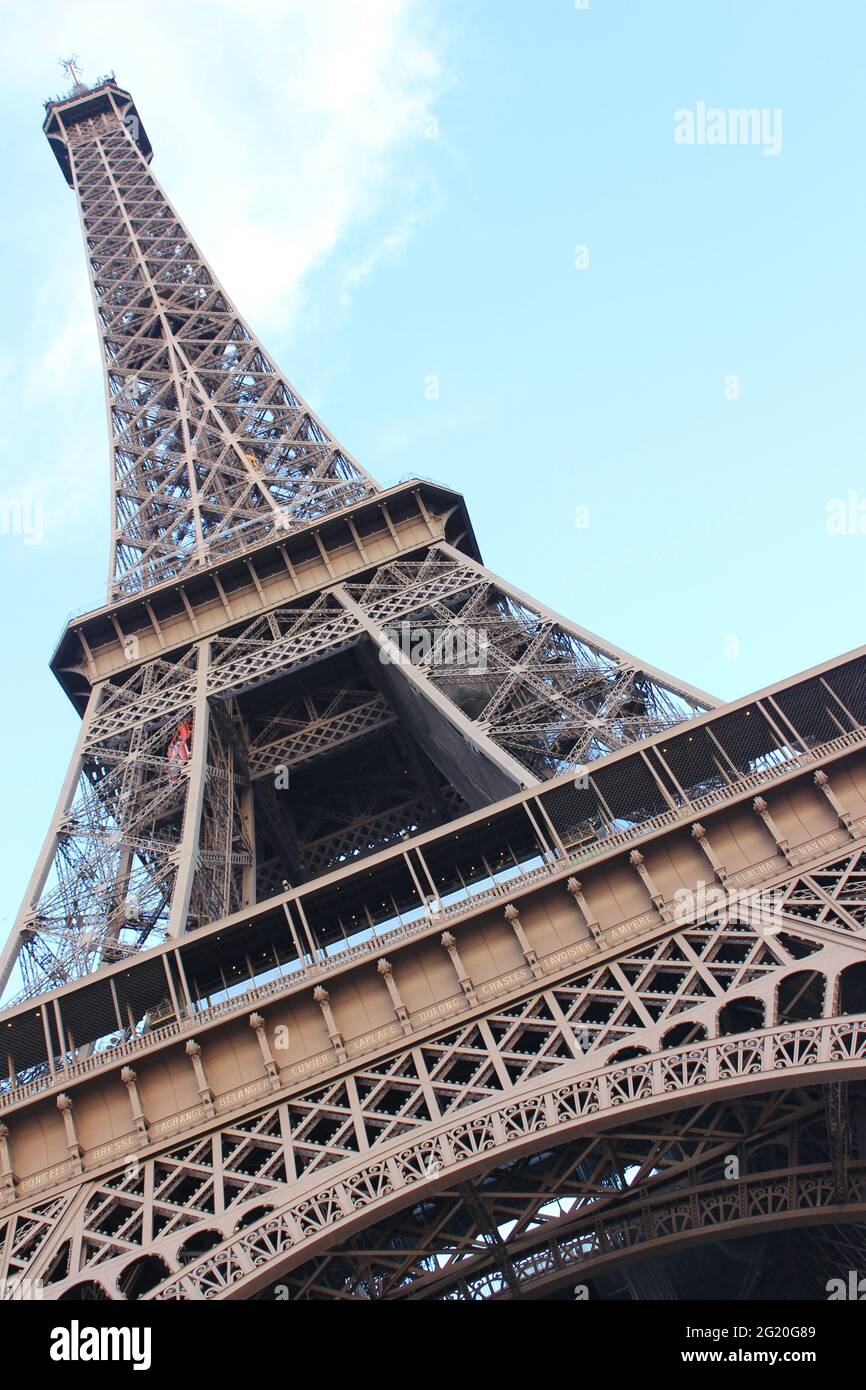 eiffell tower metal france paris architecture Stock Photo - Alamy