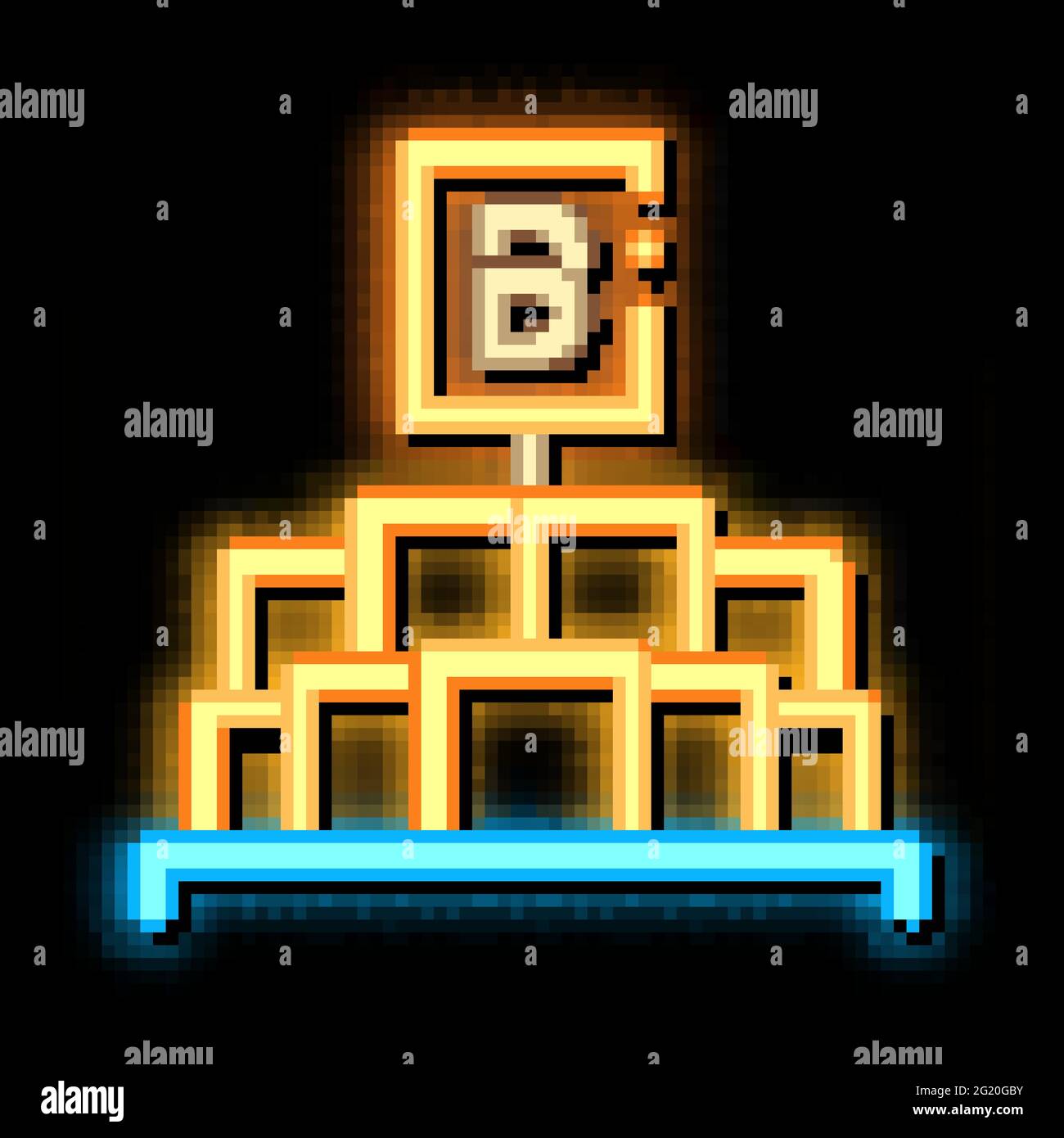 pieces of butter holding letter b sign neon glow icon illustration ...