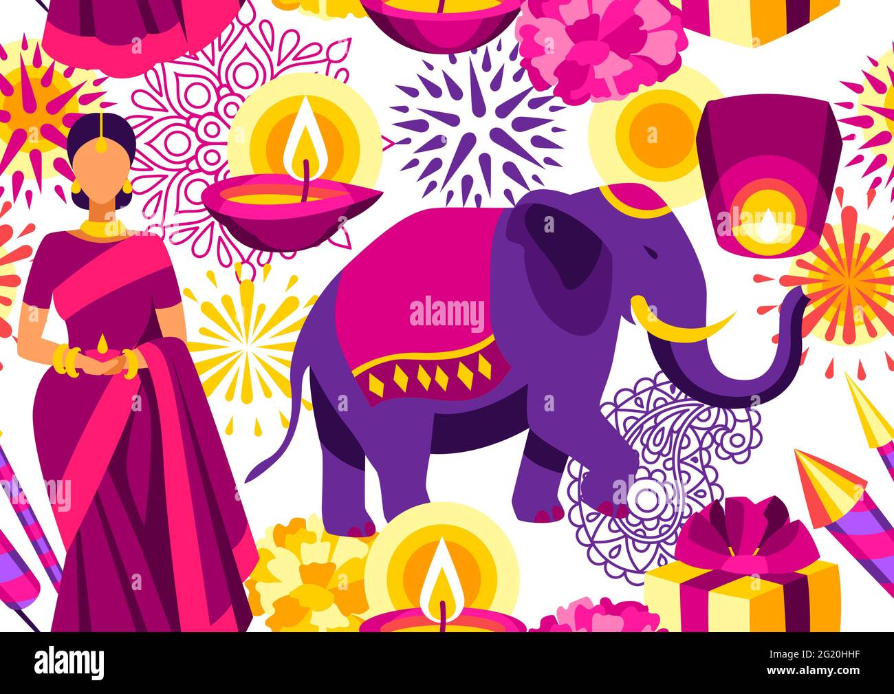 Happy girl flower festival Stock Vector Images - Alamy