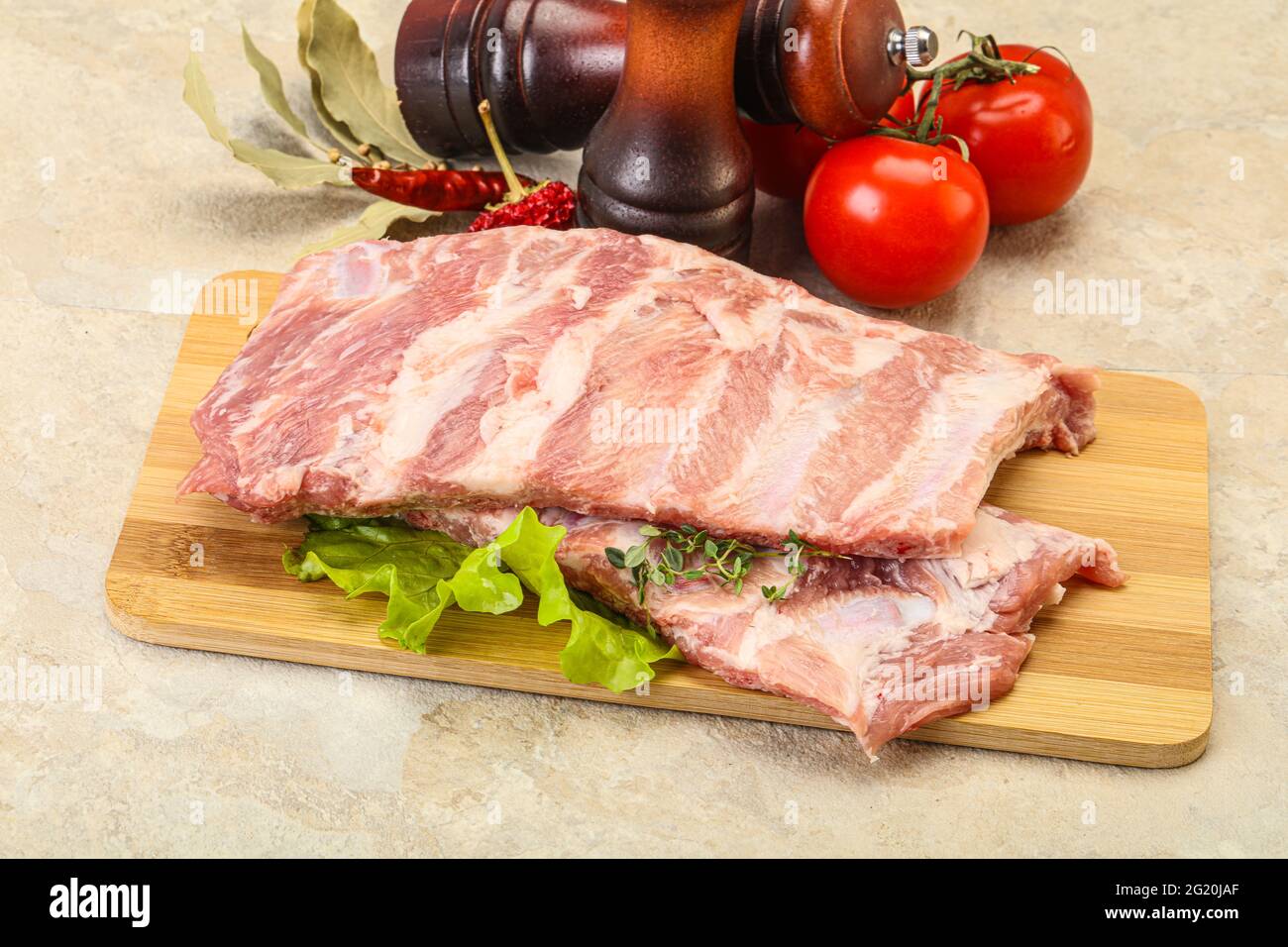 Raw pork ribs meat for cooking Stock Photo - Alamy