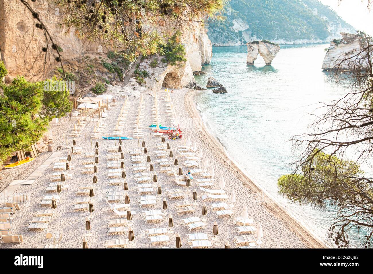Beautiful beach with clear water in the reserve Gargano Stock Photo - Alamy