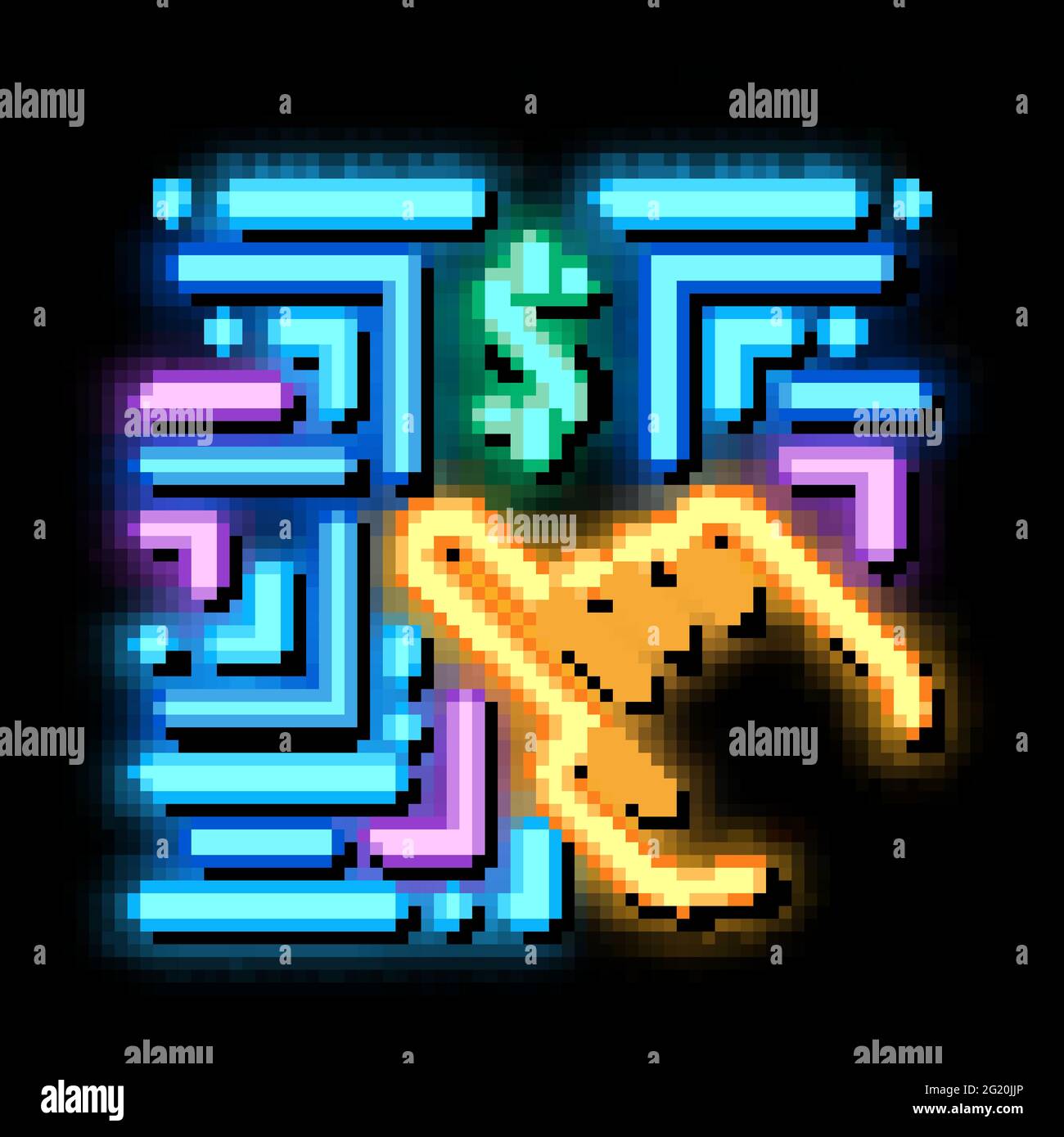 money-making innovation neon glow icon illustration Stock Vector Image ...
