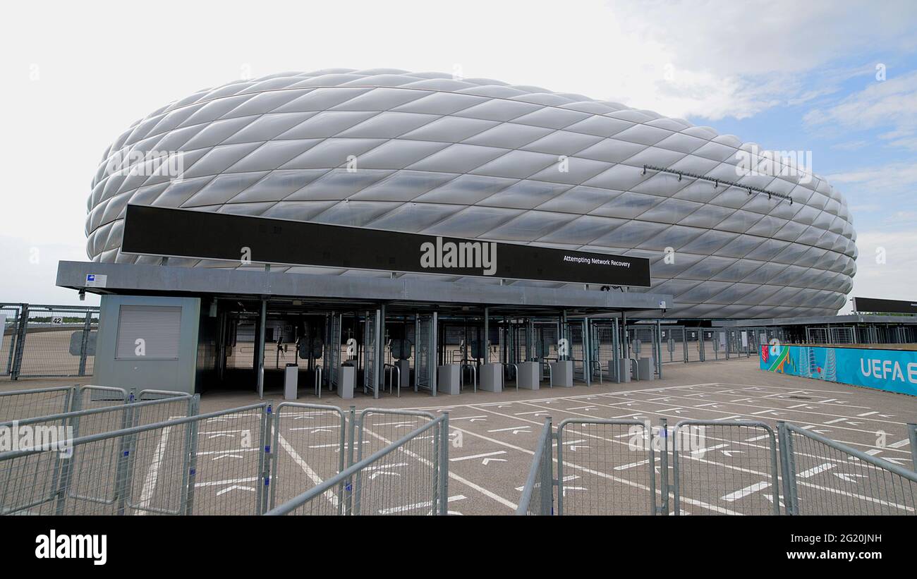 Famous Allianz Arena stadium in Munich - Home of famous soccer club FC ...