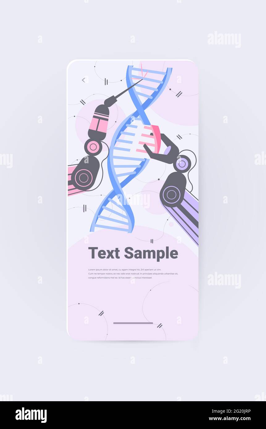 robotic hands working with DNA robot making experiment in lab DNA ...