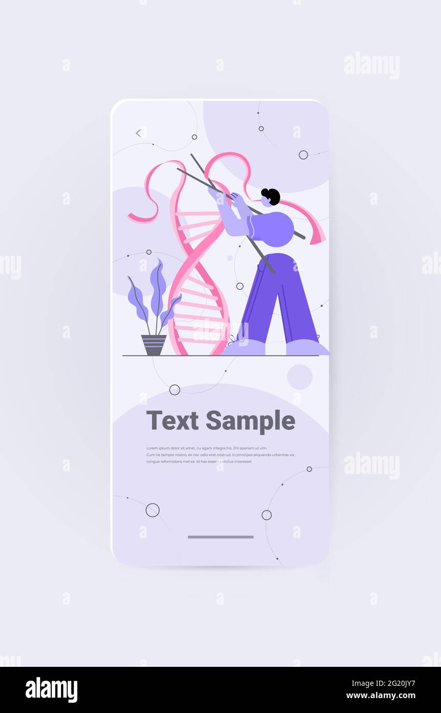 scientist knitting DNA researcher making experiment in lab DNA testing ...