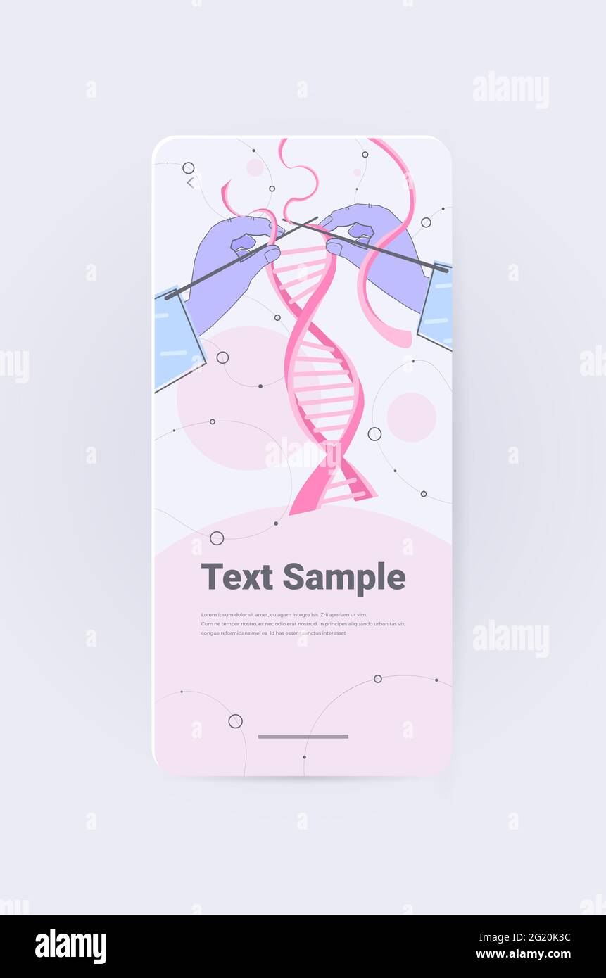 scientist knitting DNA researcher making experiment in lab DNA testing ...