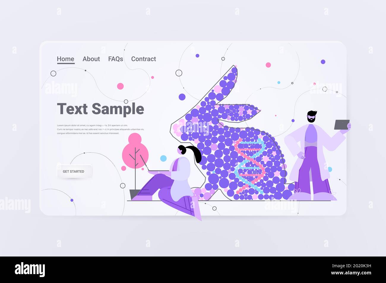 Rabbit in research lab Stock Vector Images - Alamy