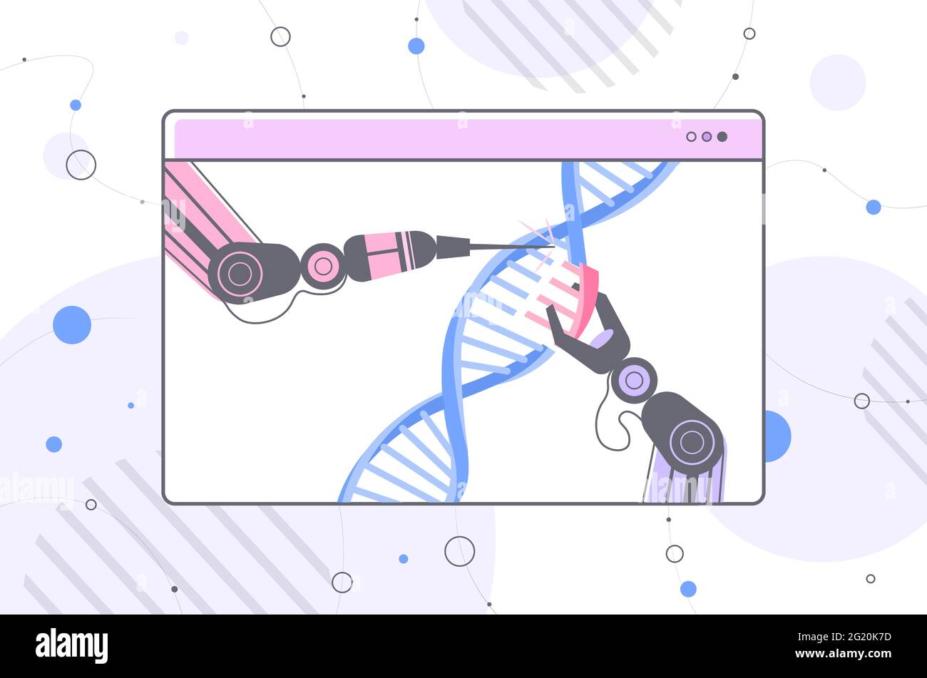 robotic hands working with DNA robot making experiment in lab DNA ...