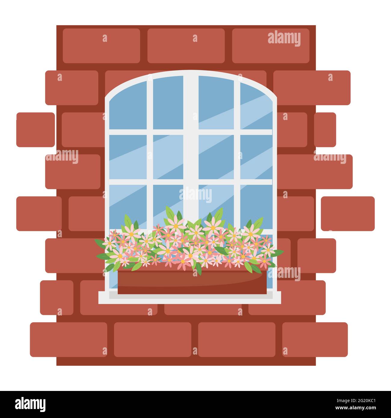 Blue wall flowers in Stock Vector Images - Alamy