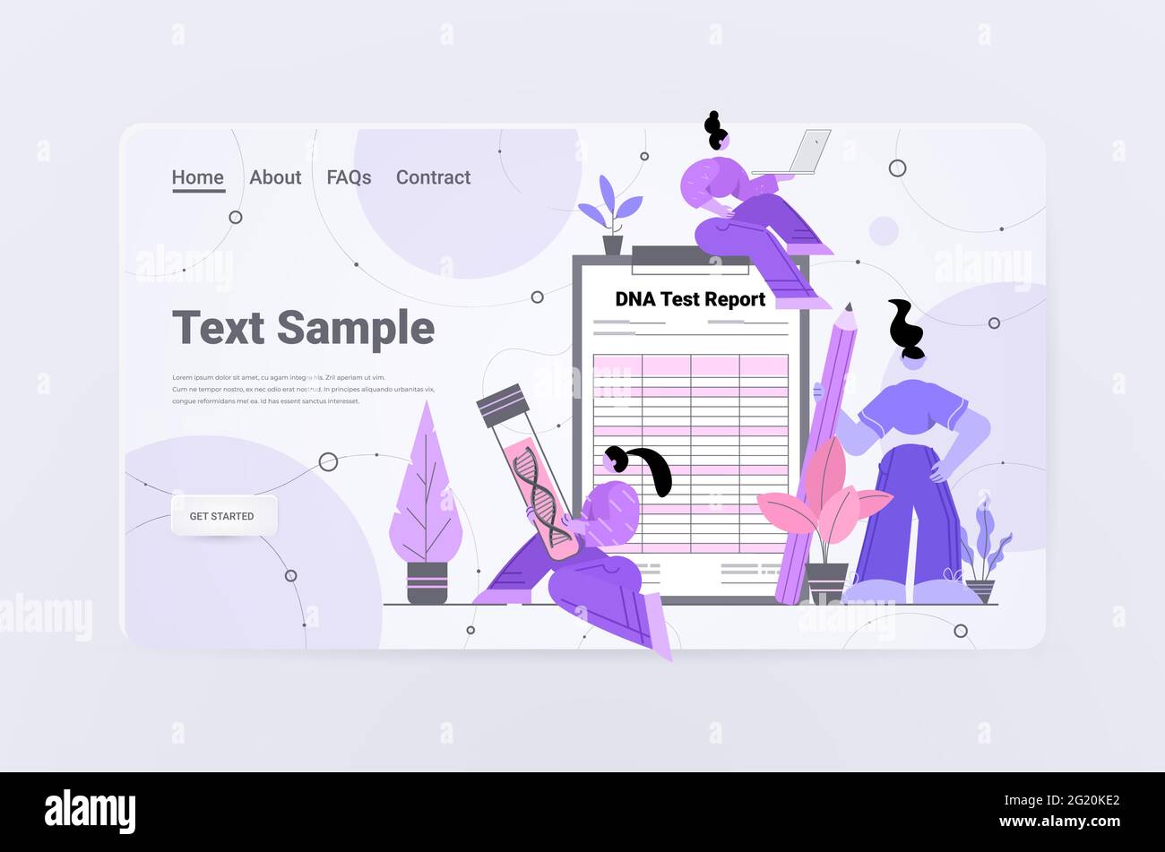 DNA test report researchers making experiment in lab DNA testing ...