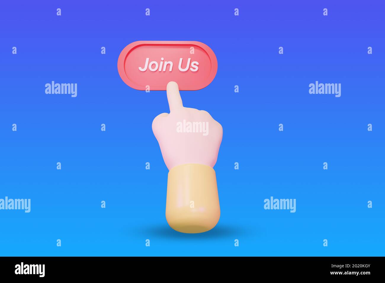 Join Us 3d hand render Stock Photo - Alamy