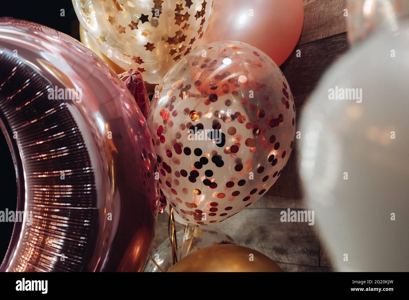 Festive air balloons at party Stock Photo - Alamy