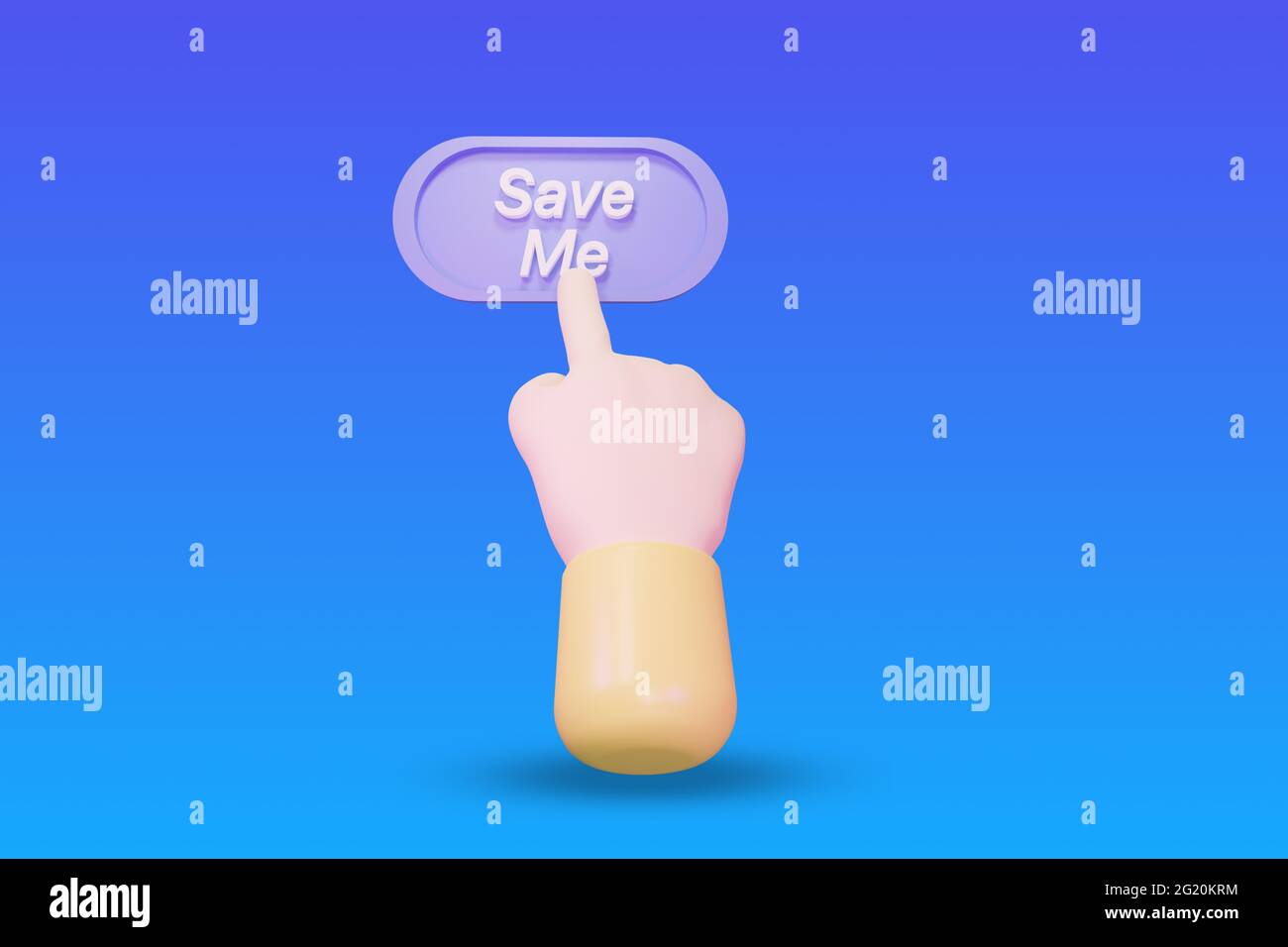 Save Me 3d hand render Stock Photo - Alamy