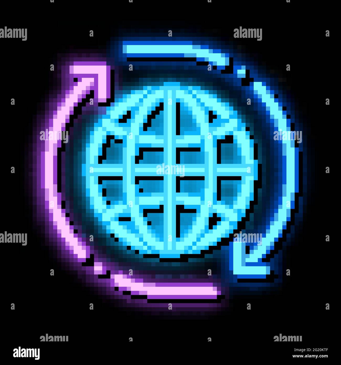 world internet network neon glow icon illustration Stock Vector Image ...