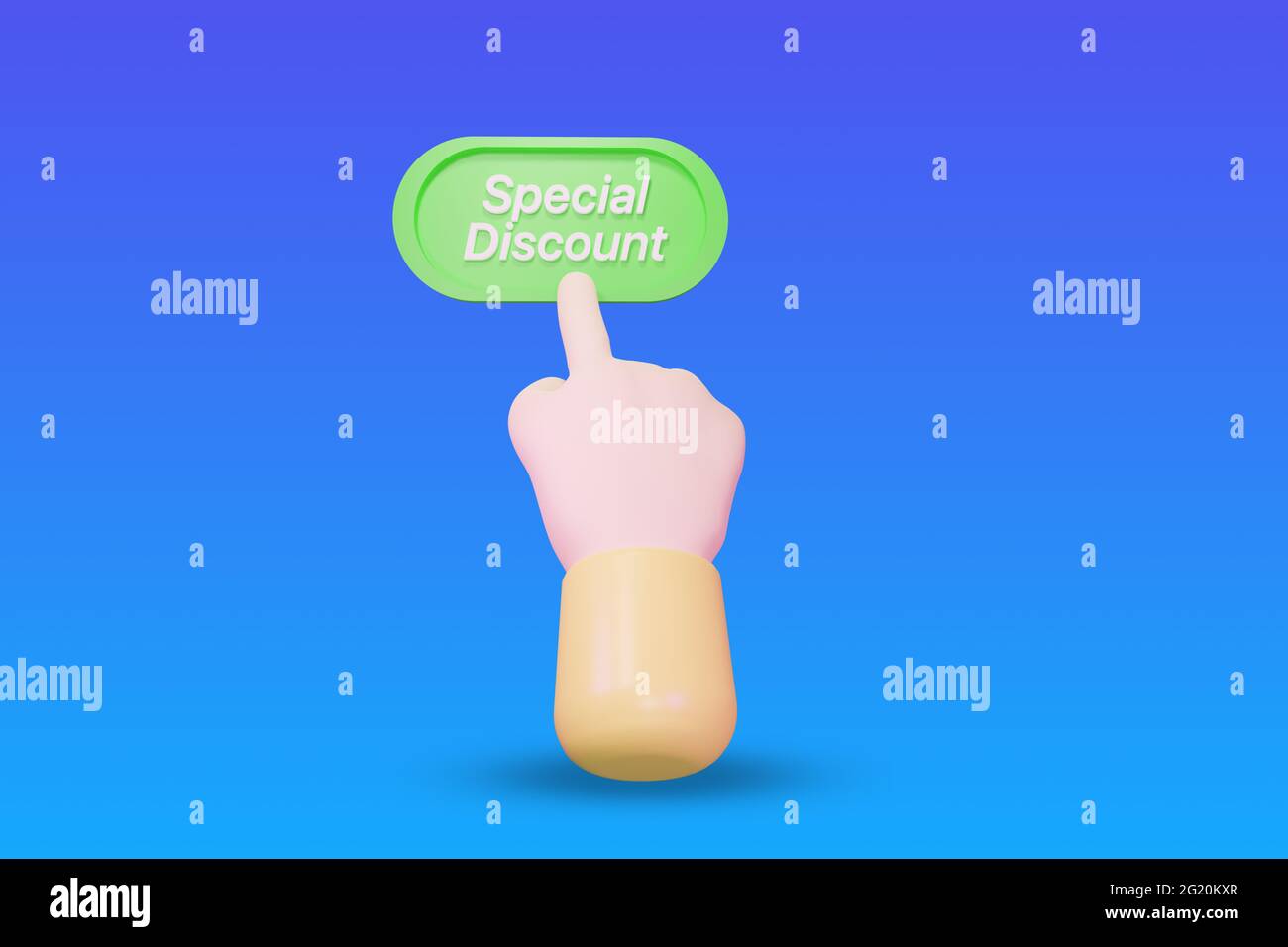 Special discount 3d hand render Stock Photo - Alamy