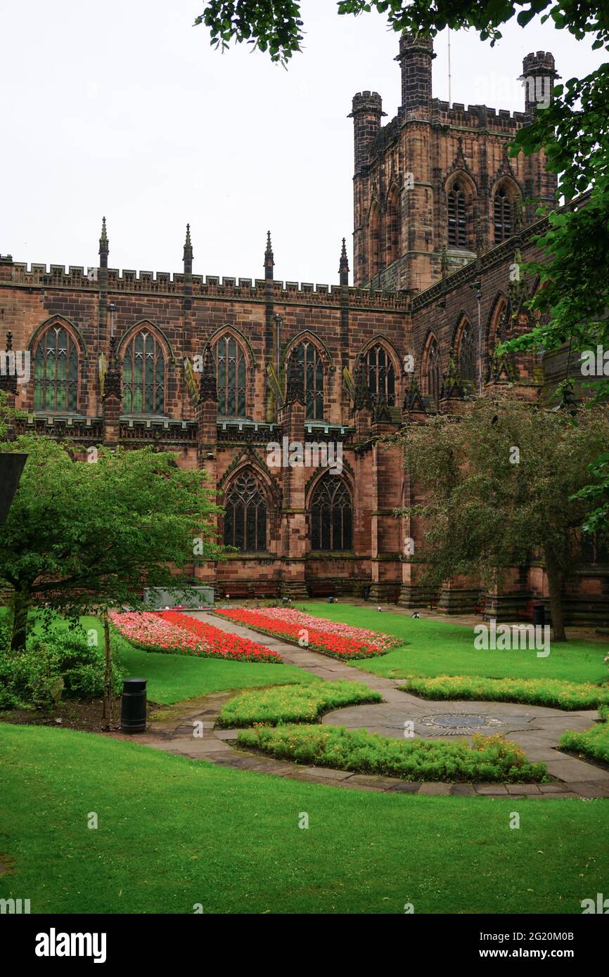 Vertical shot of the Chester Cathedral in the UK Stock Photo - Alamy