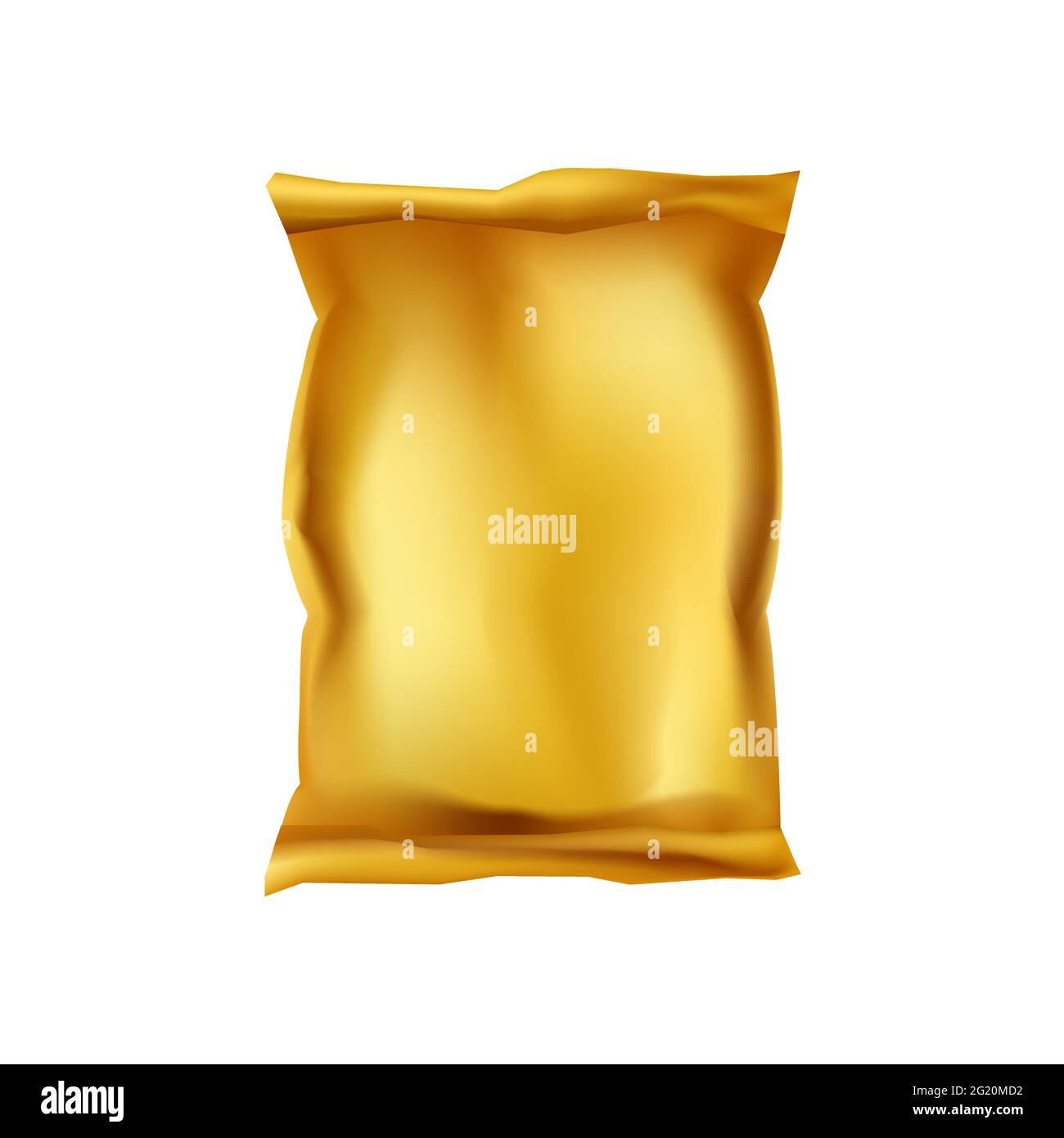 Yellow container template. Plastic bag for packing things Stock Vector ...