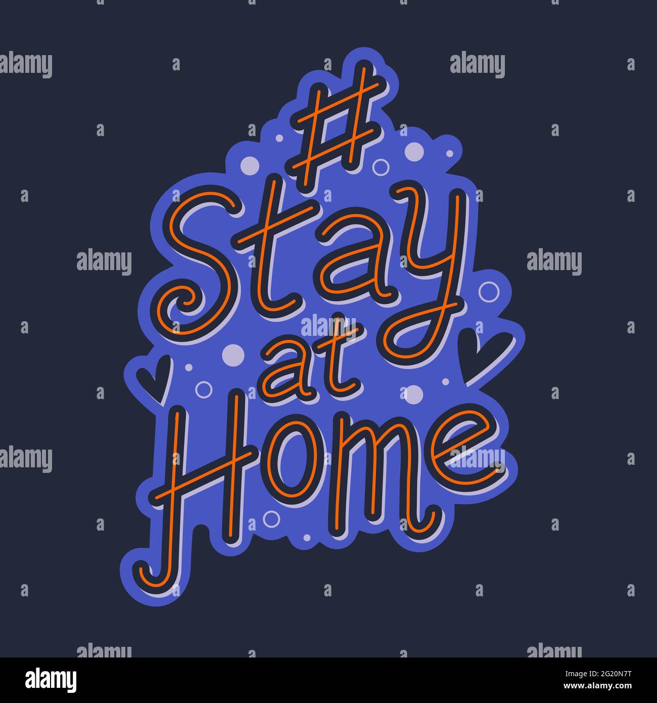 Coronavirus. Hashtag stay at home. Stay Home Sign for social media ...