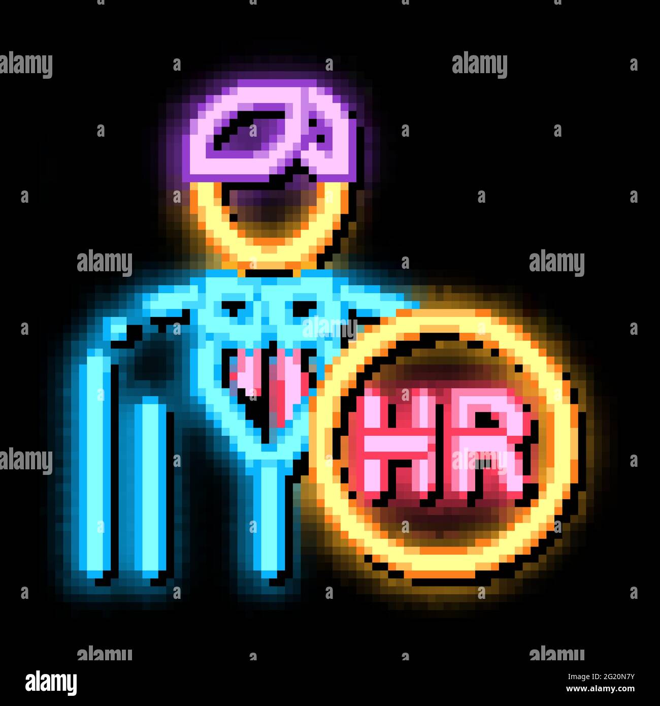 human resource neon glow icon illustration Stock Vector Image & Art - Alamy