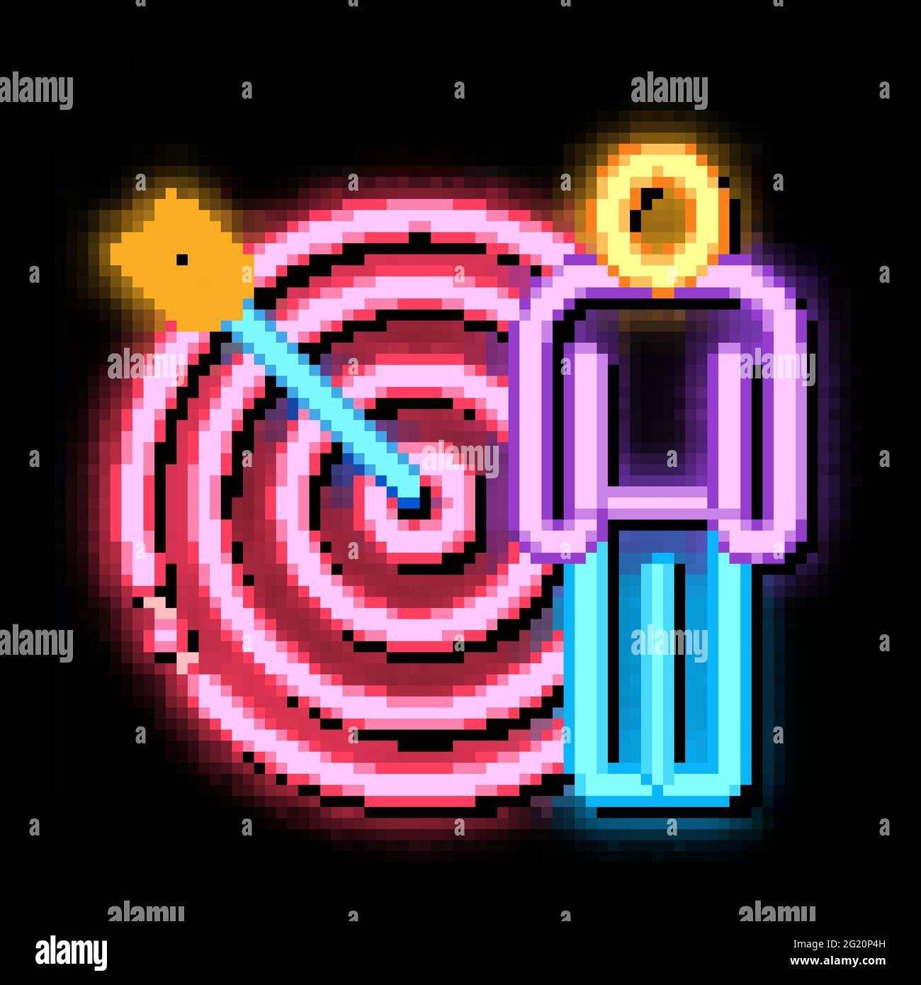 target hit neon glow icon illustration Stock Vector Image & Art - Alamy
