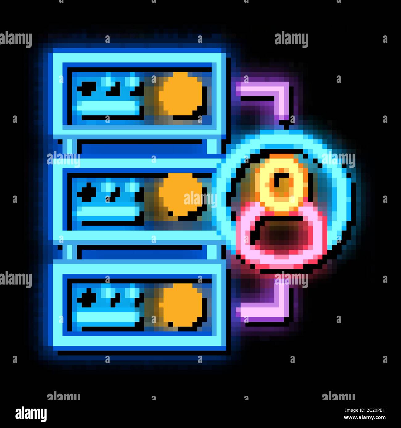 Various glowing neon sign hi-res stock photography and images - Alamy