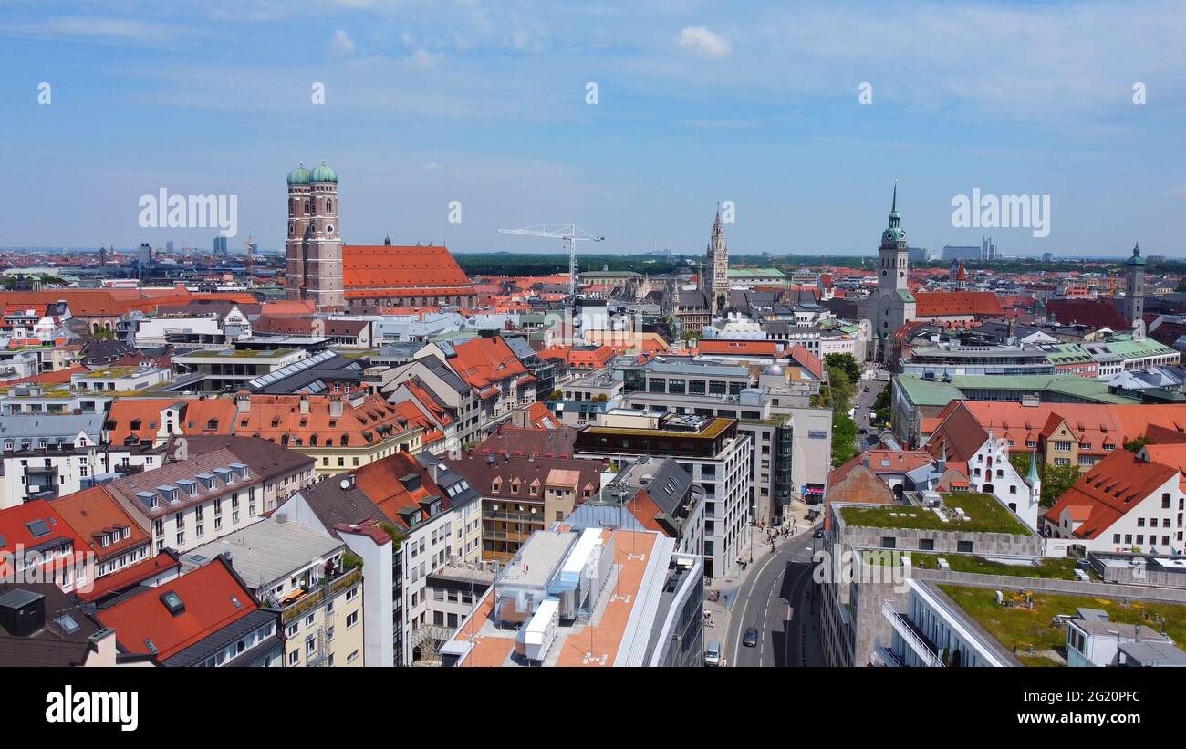 Marienplatz munich bird view hi-res stock photography and images - Alamy