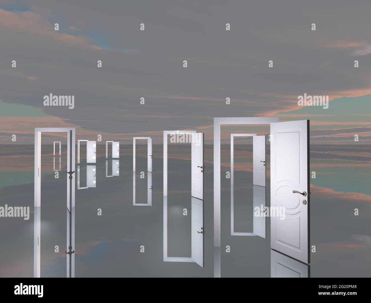 Multiple choice doors hi-res stock photography and images - Alamy