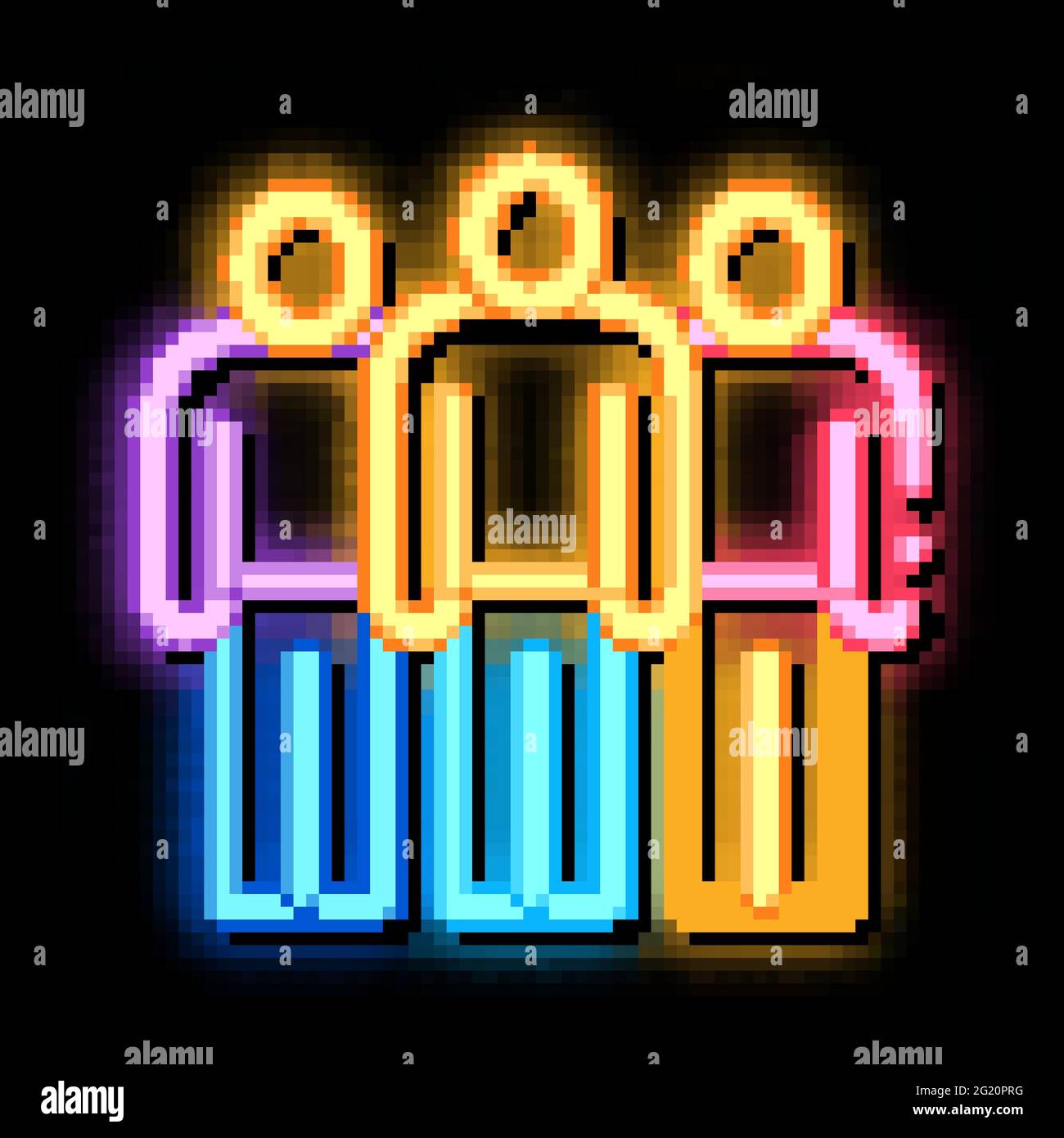 teamwork people neon glow icon illustration Stock Vector Image & Art ...