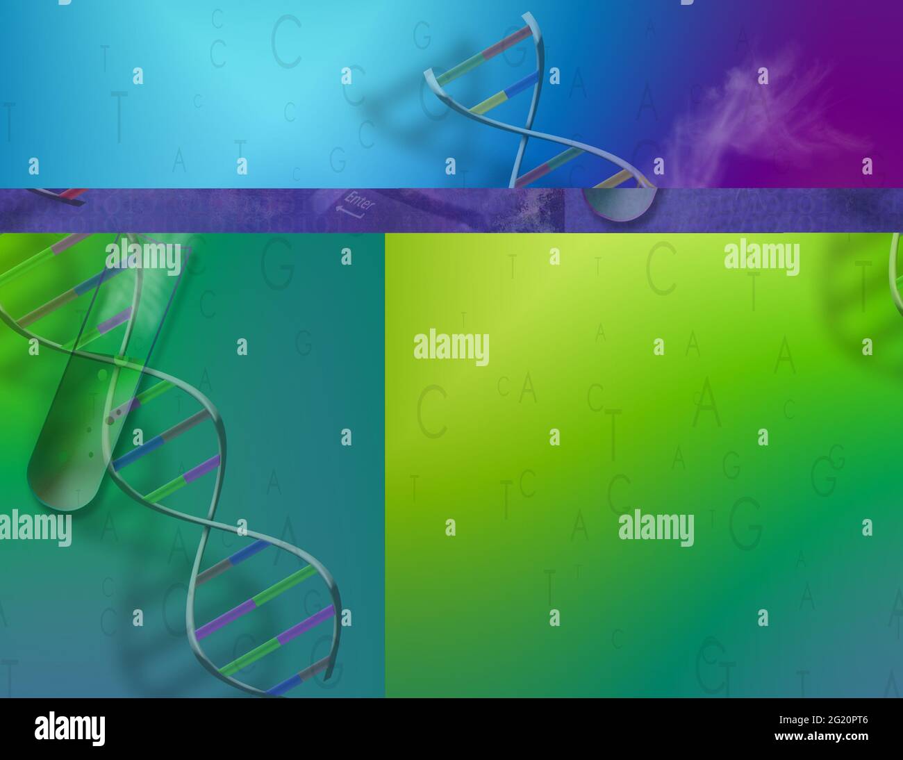Human DNA strand and genetic code. 3D rendering Stock Photo - Alamy