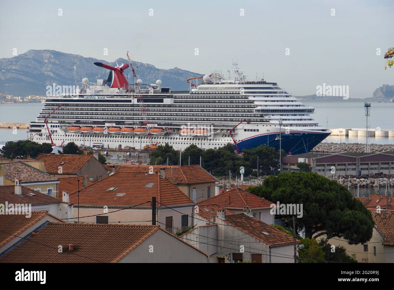 Marseille, France. 1st June, 2021. Carnival Magic cruise ship docked in ...