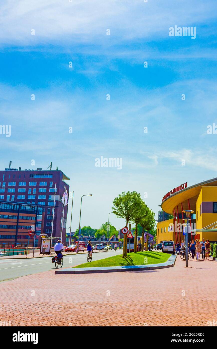 Groningen Netherlands 18. June 2013 Cityscape Panorama buildings ...
