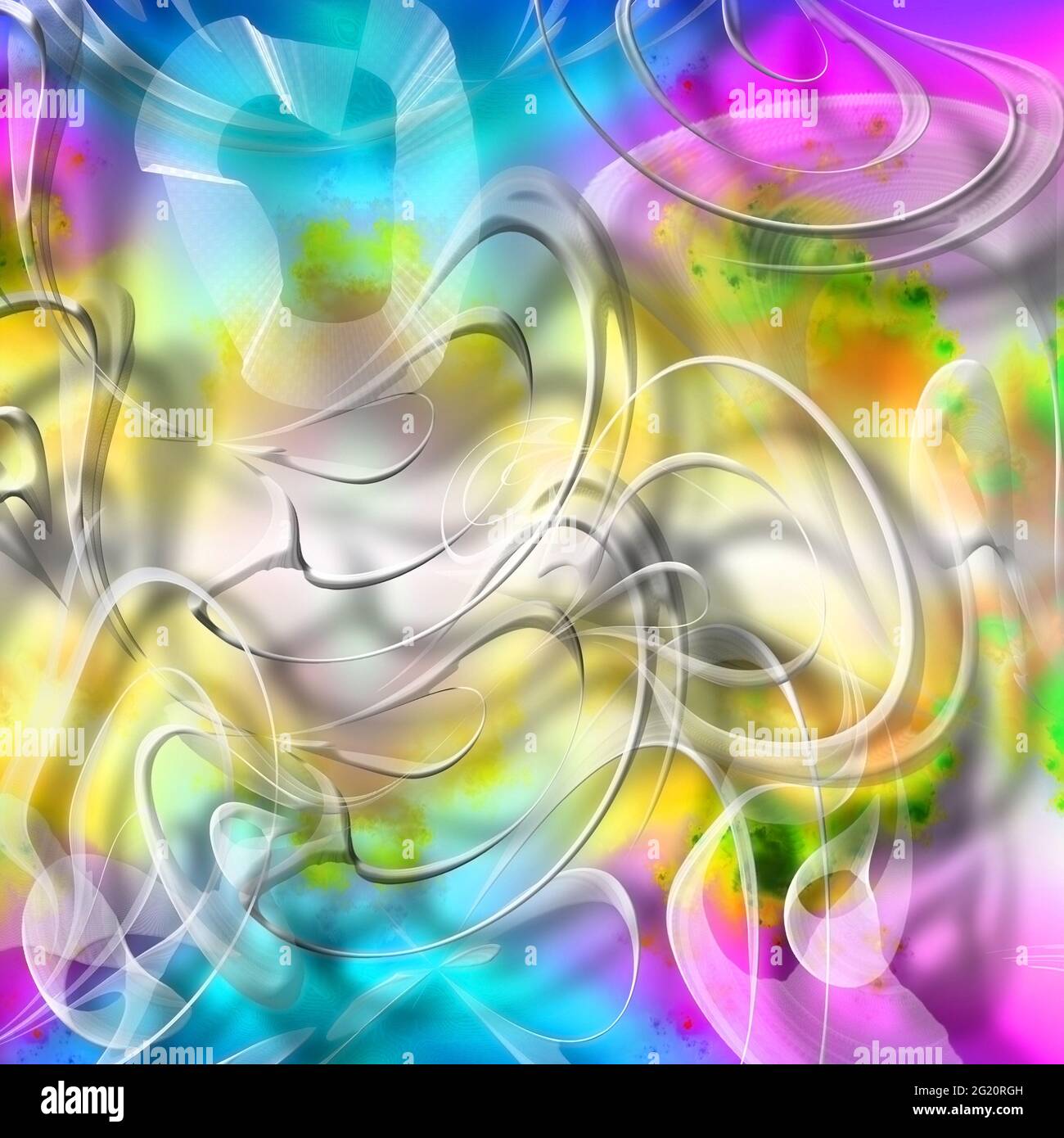 Fluid color movement. Modern digital art. 3D rendering Stock Photo - Alamy