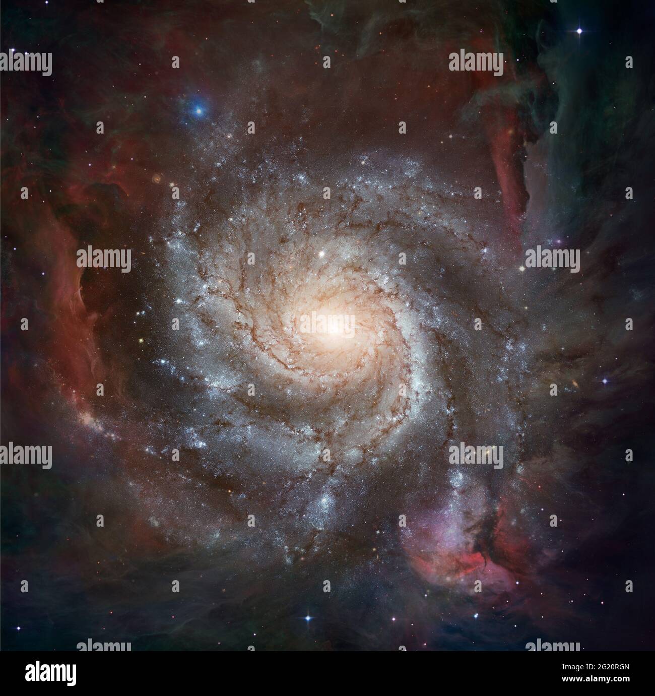 Colorful vivid galaxy. 3D rendering Stock Photo - Alamy